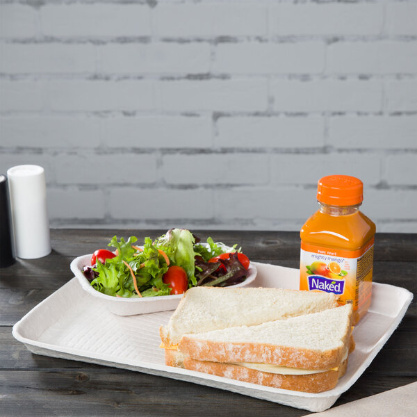 Huhtamaki Chinet 20802 Savaday 12" x 9" White Molded Fiber / Pulp ...