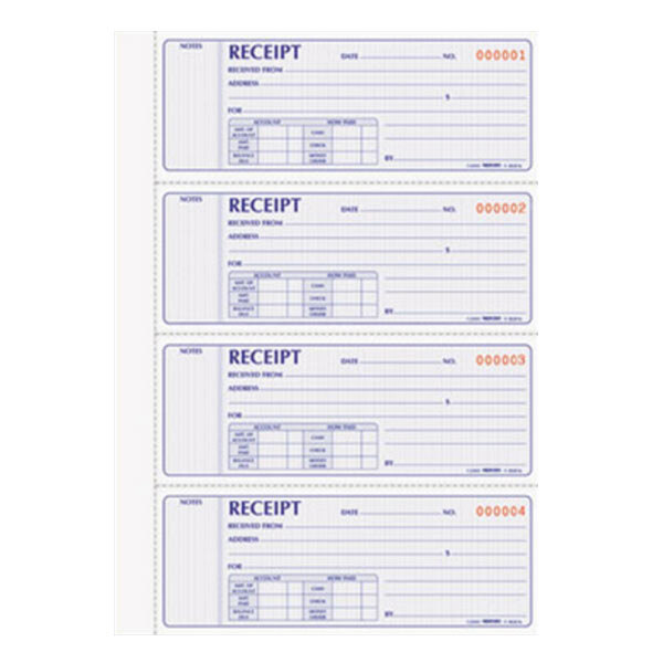 Rediform Office 8L816 2-Part Carbonless Flexible Cover Numbered Receipt ...
