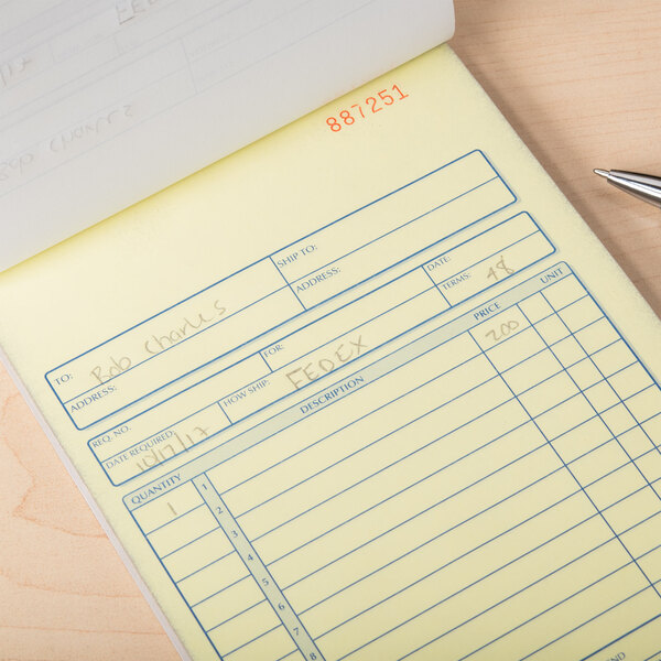 Rediform Office 1L140 5 1/2" x 7 7/8" 2-Part Carbonless Purchase Order ...