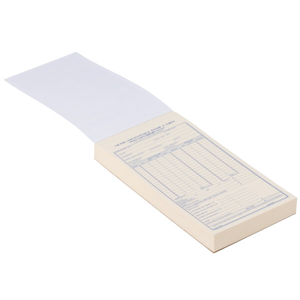 Rediform Office 4K402 Semi-Monthly Employee Time Card Book - 100 Sheets ...