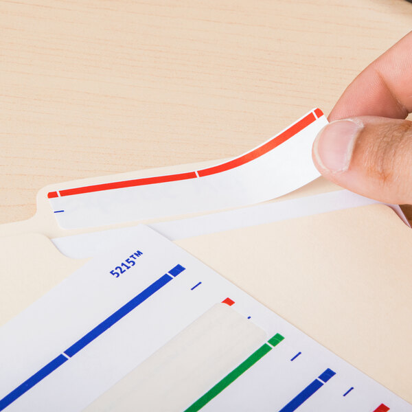 Avery® 5215 11/16" x 3 7/16" White / Assorted Colors Rectangular Write ...