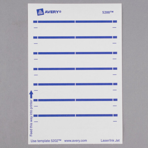 Avery® 5200 11/16" x 3 7/16" White / Dark Blue Rectangular Write-On ...