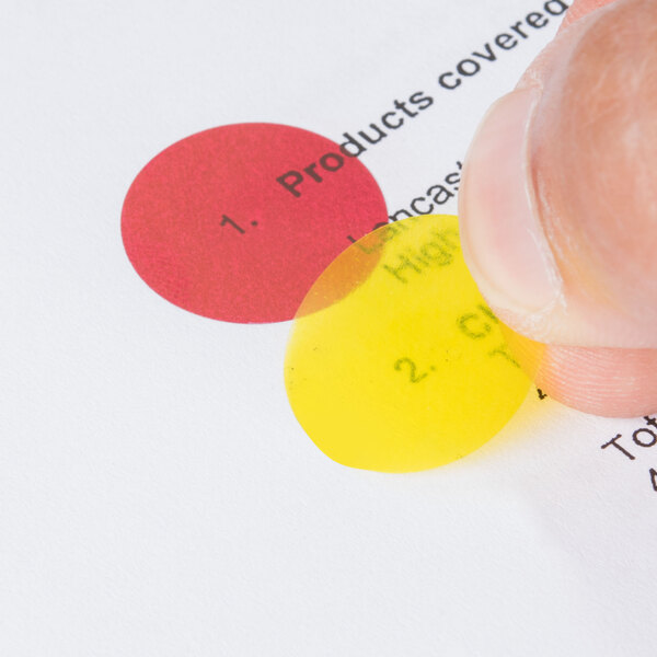Avery® 5473 3/4" Round Assorted Removable See-Through Color-Coding Dot ...
