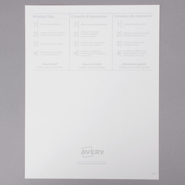 Avery® 22804 Easy Peel 1 1 /2" x 2 1/2" True Print White Glossy Oval ...