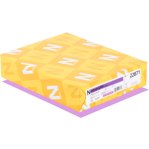 Neenah 22871 Astrobrights 8 1/2" x 11" Planetary Purple 65# Smooth ...