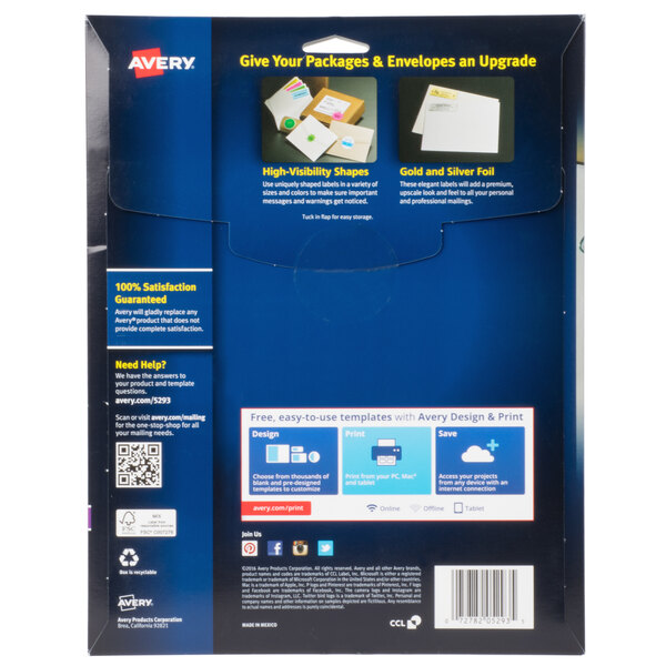 Avery® 5293 1 2/3" High-Visibility Round White Printable Labels - 600/Pack