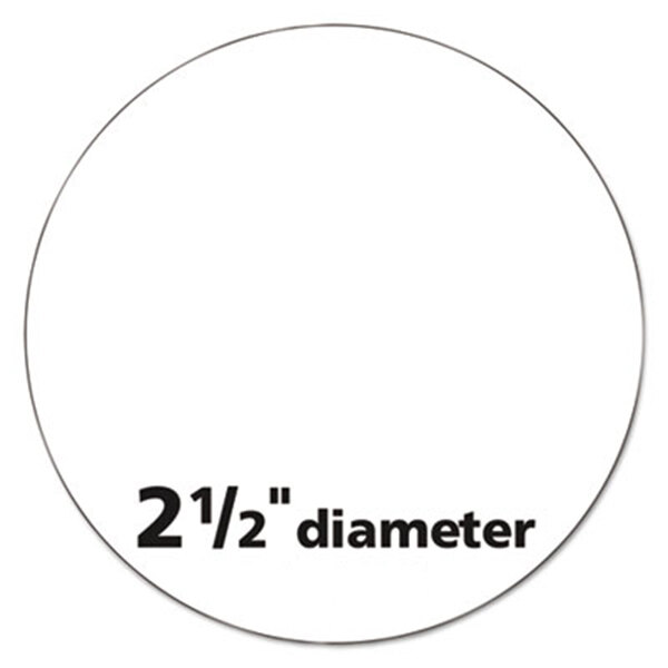 Avery 22830 2 1 2 True Print White Glossy Round Print to the Edge 