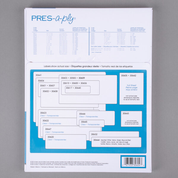 Avery® 30604 3 1/3" x 4" White Laser Shipping Labels - 600/Box