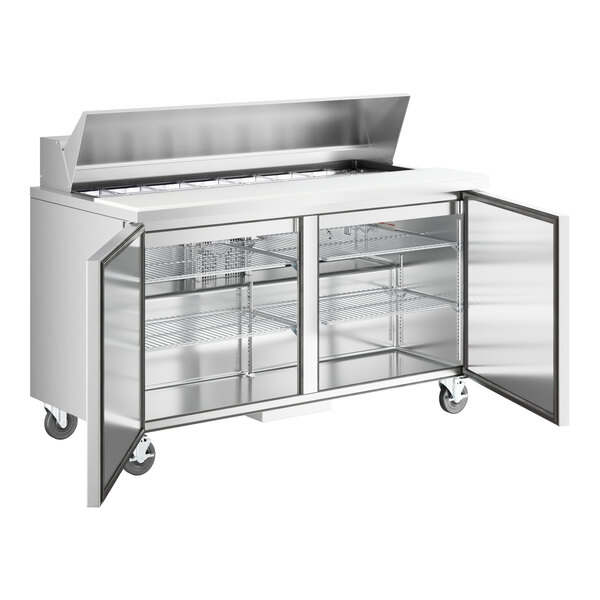 True TSSU-60-16-HC 60 3/8" 2 Door Refrigerated Sandwich Prep Table