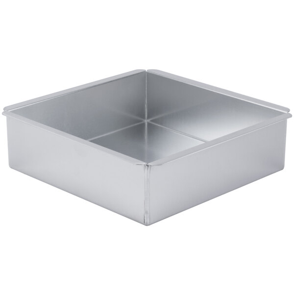 Ateco 12010 10" x 10" x 3" Aluminum Square Straight-Sided Cake Pan