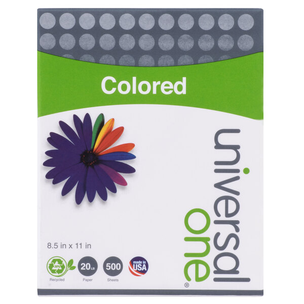 Universal Office UNV11201 8 1/2" x 11" Canary Ream of 20 lb. Color Copy ...