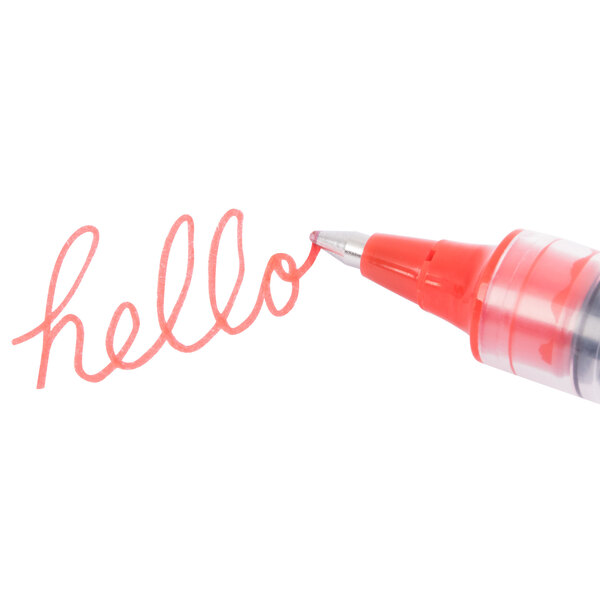Uni-Ball 60139 Vision Red Ink with Gray Barrel 0.7mm Roller Ball ...