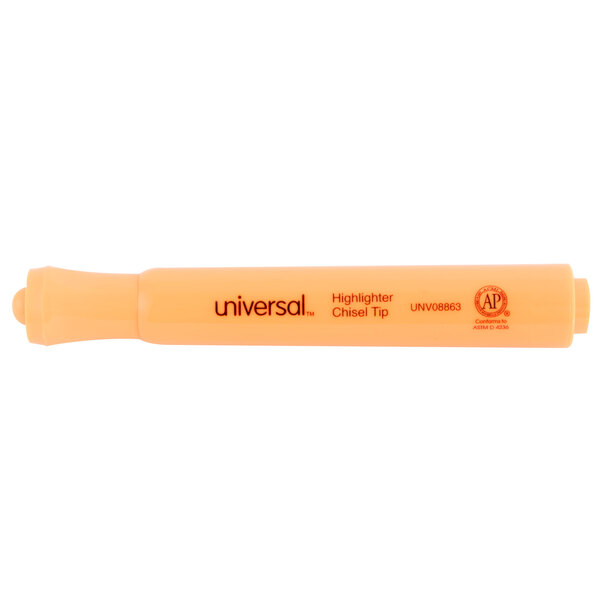 Universal UNV08863 Fluorescent Orange Chisel Tip Desk Style Highlighter ...