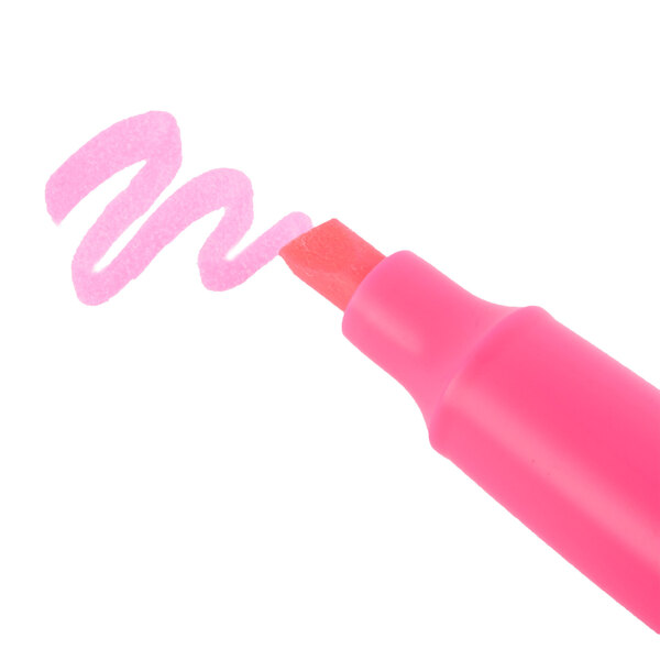 Universal UNV08855 Fluorescent Pink Chisel Tip Pen Style Highlighter ...