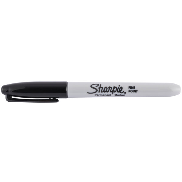 Sharpie Black Fine Point Permanent Markers - WebstaurantStore