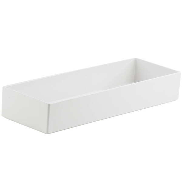Cal-Mil 1397-15M Cater Choice White Melamine Box - 7" x 20" x 3"