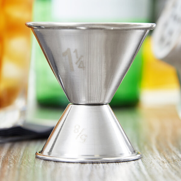 American Metalcraft J208 0.625 oz. & 1.25 oz. Stainless Steel Jigger