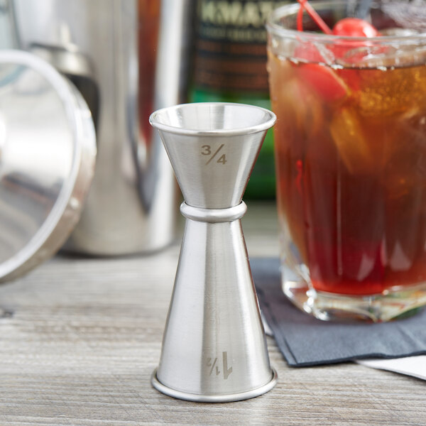 American Metalcraft JG3 0.75 oz. & 1.5 oz. Stainless Steel Japanese ...
