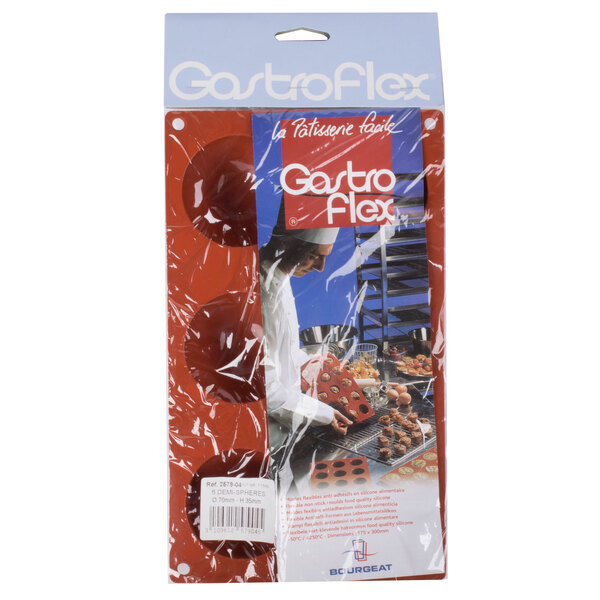 Matfer Bourgeat 257904 Gastroflex Orange Silicone 6 Compartment Half ...