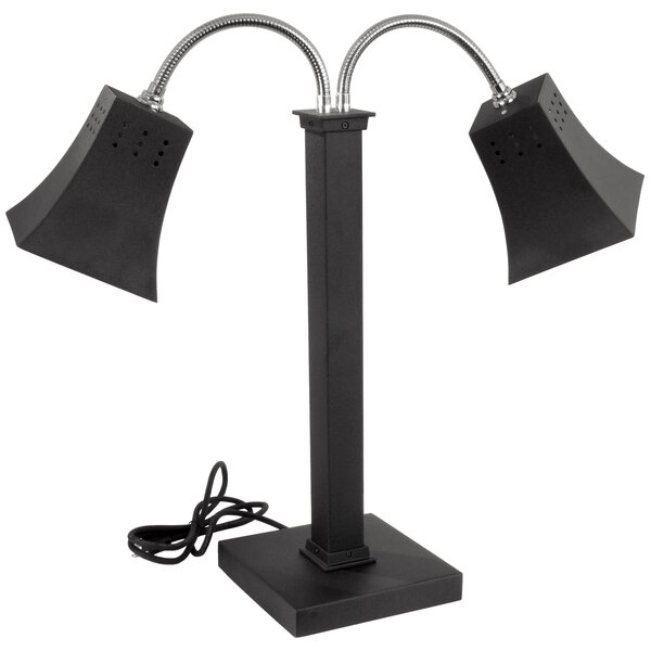 Eastern Tabletop 9672MB Double Arm Black Steel Freestanding Heat Lamp ...