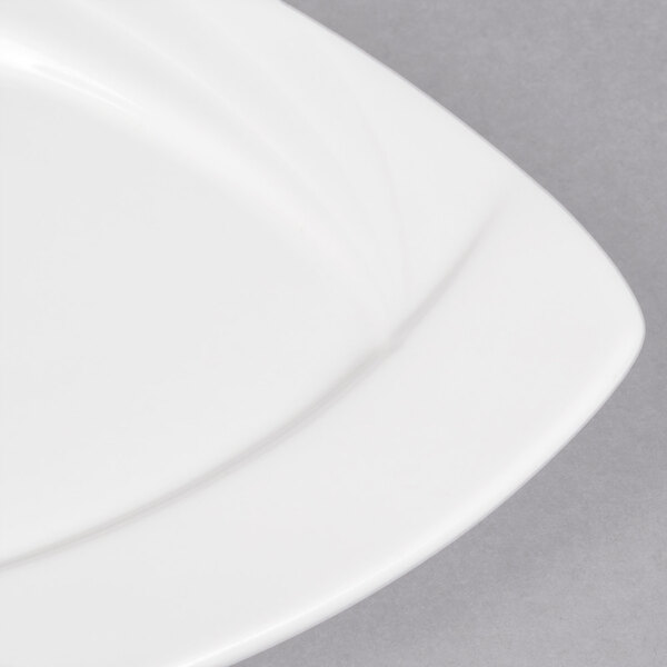 CAC GAD-SQ6 Garden State 6 1/4" Bone White Square Porcelain Plate - 36/Case