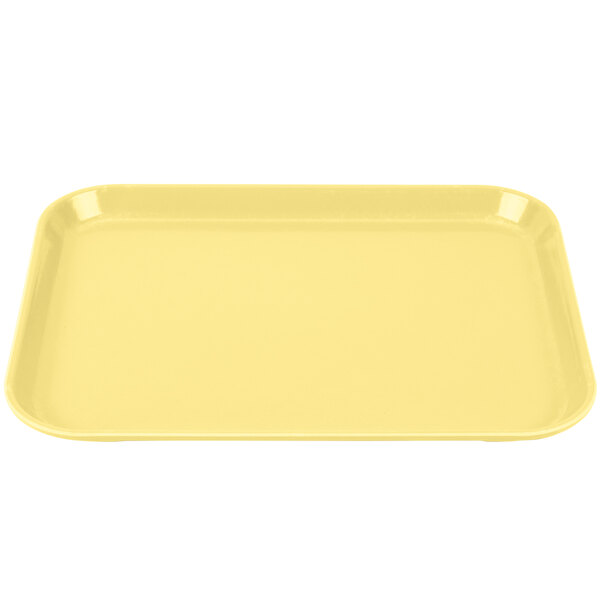 Cambro 1014CL145 10" x 14" Yellow Camlite Tray - 12/Case