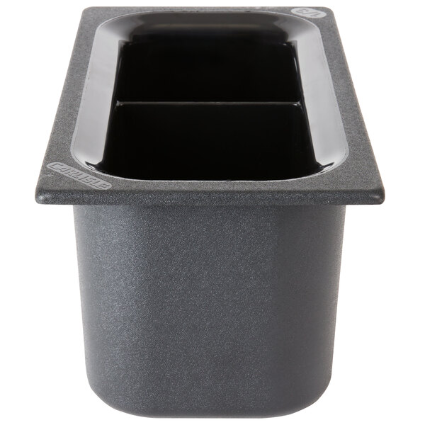 Carlisle CM110303 Coldmaster 1/3 Size Black Divided Cold Food Pan - 6" Deep
