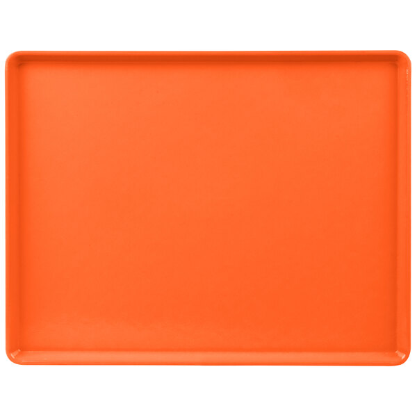 Cambro 1418D222 14" x 18" Orange Pizazz Dietary Tray - 12/Case