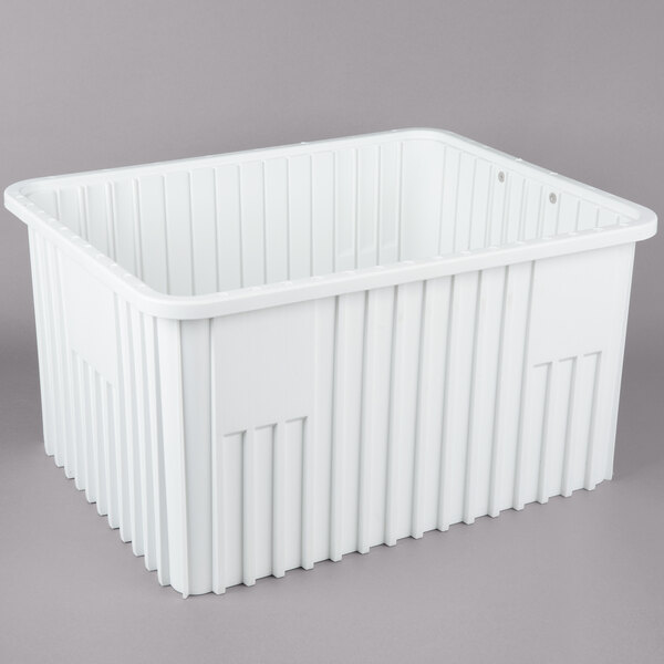 Metro MTB93120 23" x 18" x 12" White Divider Tote Box