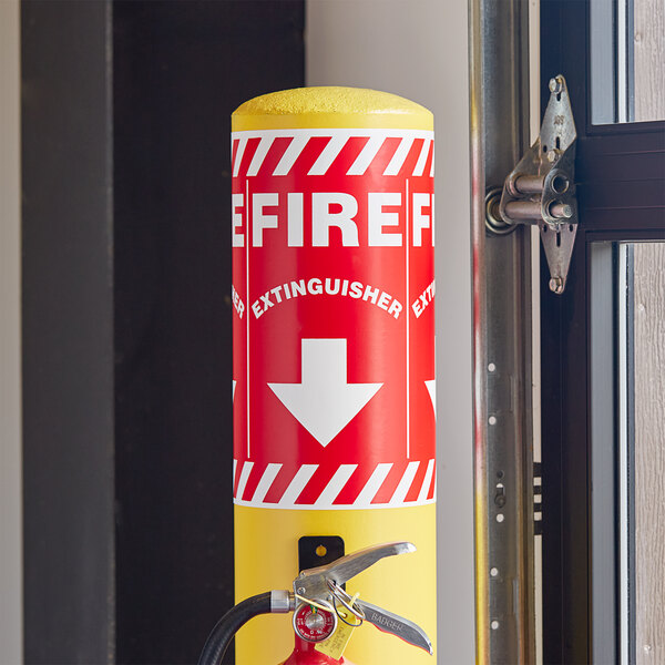 Buckeye Wrap-Around Fire Extinguisher Adhesive Label - Red and White ...