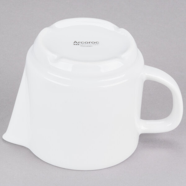 Arcoroc R0819 Candour 15 oz. White Porcelain Stackable Teapot by Arc ...