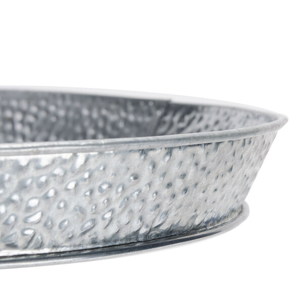 Tablecraft GP12 12" Galvanized Steel Round Platter