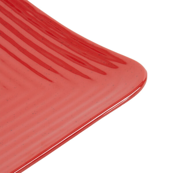 GET ML-63-RSP 10 1/4" Red Sensation Square Melamine Plate - 12/Pack