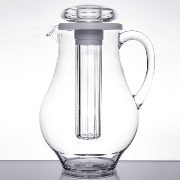 Tablecraft 328 3 Qt. Polycarbonate Pitcher with Ice Core