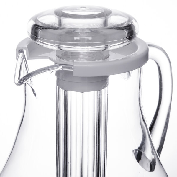 Tablecraft 328 3 Qt. Polycarbonate Pitcher with Ice Core