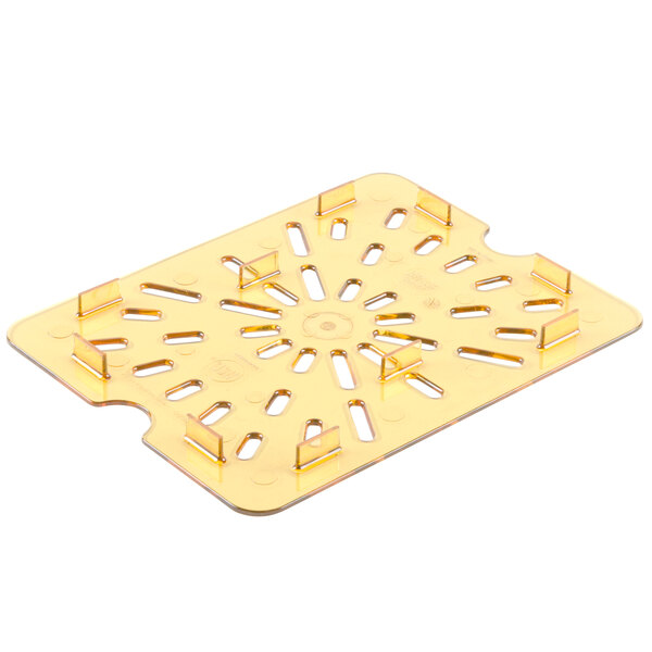 Cambro 20HPD150 1/2 Size Amber High Heat Drain Tray