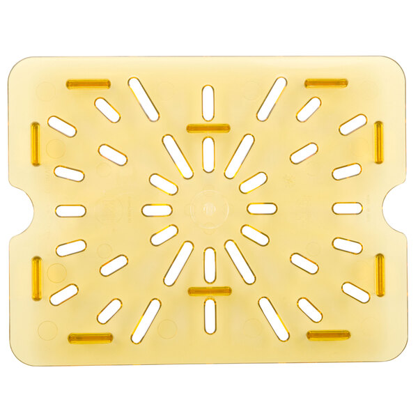 Cambro 20HPD150 1/2 Size Amber High Heat Drain Tray