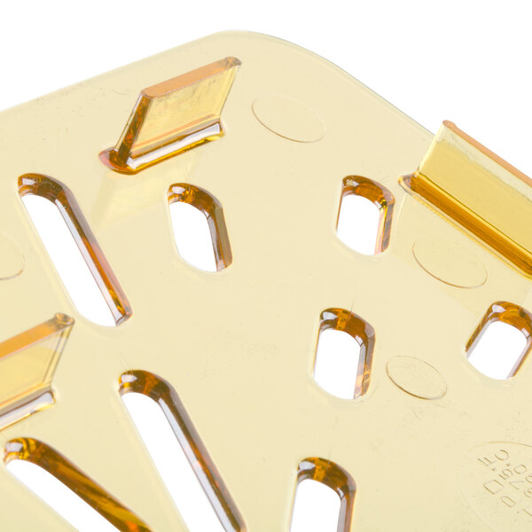 Cambro 20HPD150 1/2 Size Amber High Heat Drain Tray