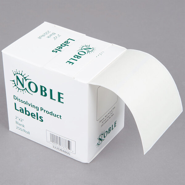 Noble Products 2" x 2" Blank Dissolving Product Label with Dispenser ...