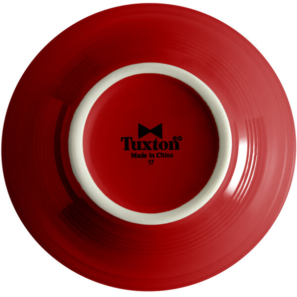 Tuxton CQB-1303 Concentrix 13 oz. Cayenne China Nappie Bowl - 24/Case