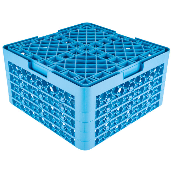 Carlisle RG16-414 OptiClean 16 Compartment Glass Rack with 4 Extenders