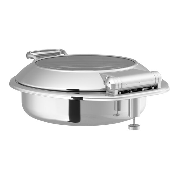 Acopa Voyage 6 Qt. Round Stainless Steel Induction Chafer with Glass ...