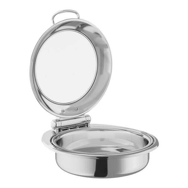 Acopa Voyage 6 Qt. Round Stainless Steel Induction Chafer with Glass ...