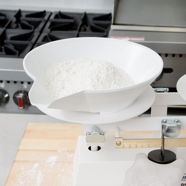 Cardinal Detecto 6100-0001 White Plastic Scale Scoop with Spout