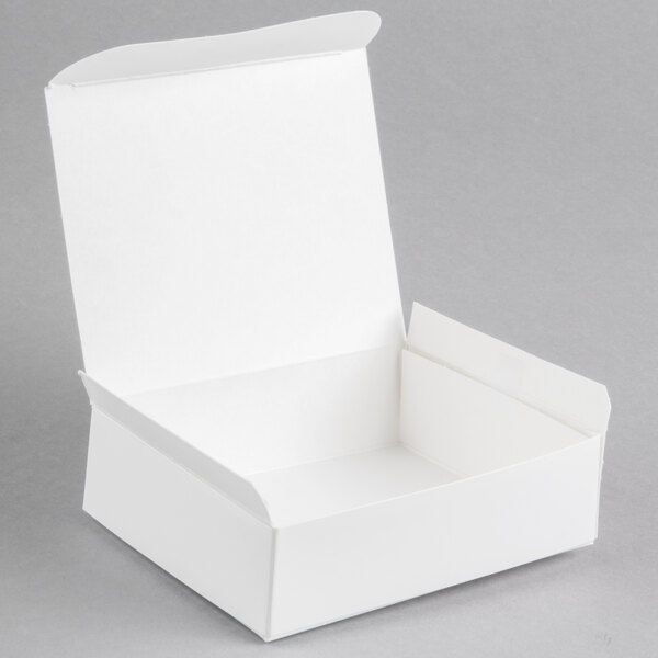 4 1/2" x 3 1/2" x 1 1/4" 1-Piece 1/4 lb. White Candy Box - 250/Case