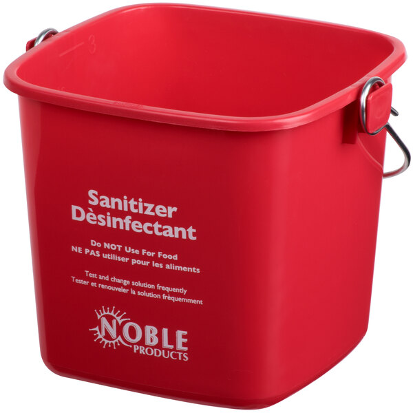 Noble Products 3 Qt. Red Sanitizing Pail