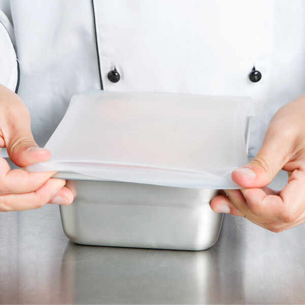 Flexsil Lid 1/4 Size High-Heat Silicone Steam Table / Hotel Pan Lid