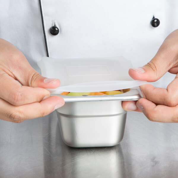 Flexsil Lid 1/9 Size High-Heat Silicone Steam Table / Hotel Pan Lid