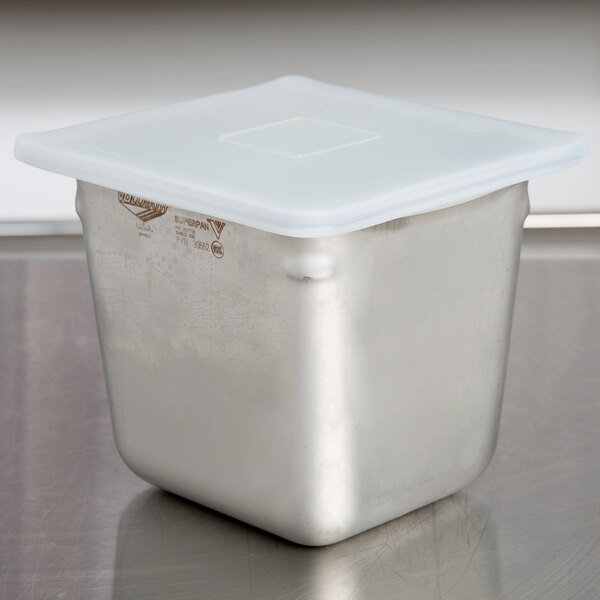 Flexsil Lid: 1/6 Size, Hi-Heat Silicone Food Pan Lid | WebstaurantStore