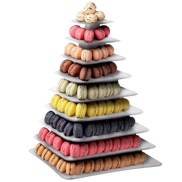 Matfer Bourgeat Pyramid Macaron Display Stand (Clear 9-Tier)